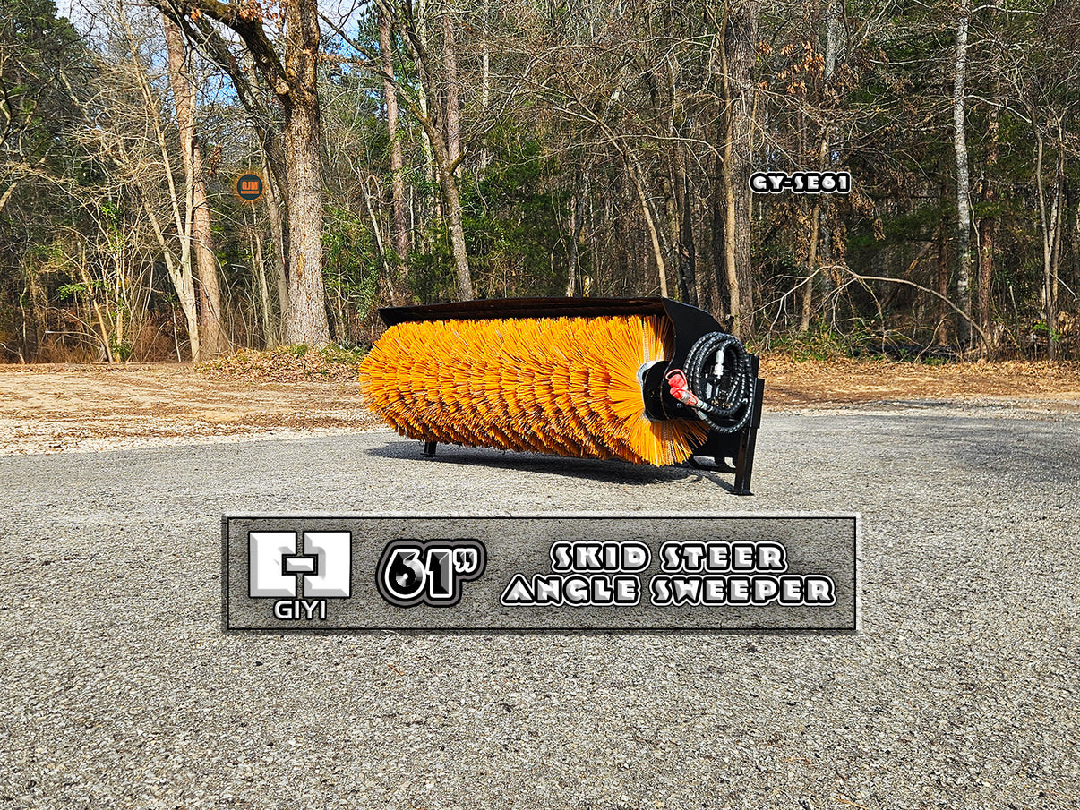 GIYI GY-SE61 61" Skid Steer Angle Sweeper – GJM Equipment Sales
