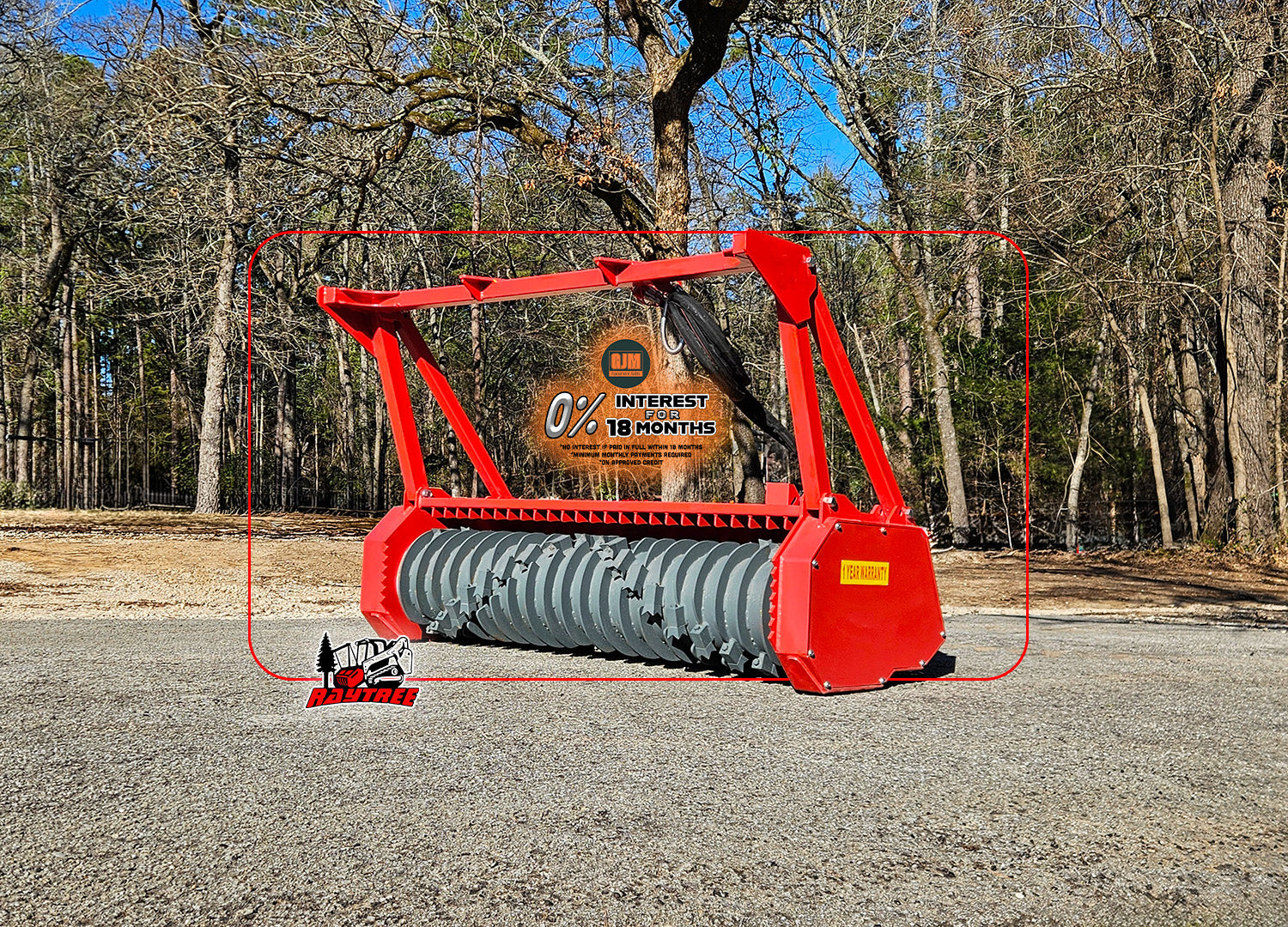 Raytree RMBD72 72" Skid Steer Hi-Flow Drum Mulcher – GJM Equipment Sales