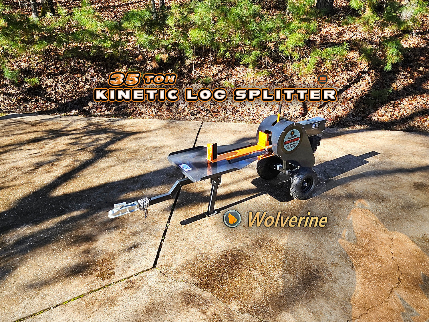 Wolverine 35 Ton 7hp Kinetic Log Splitter – GJM Equipment Sales